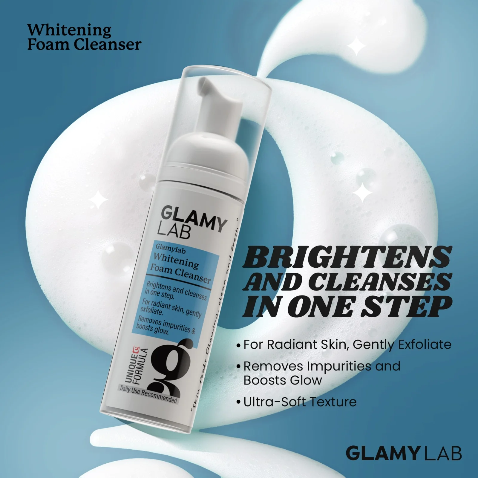 Glamy Lab Whitening Foam Cleanser 150 ml